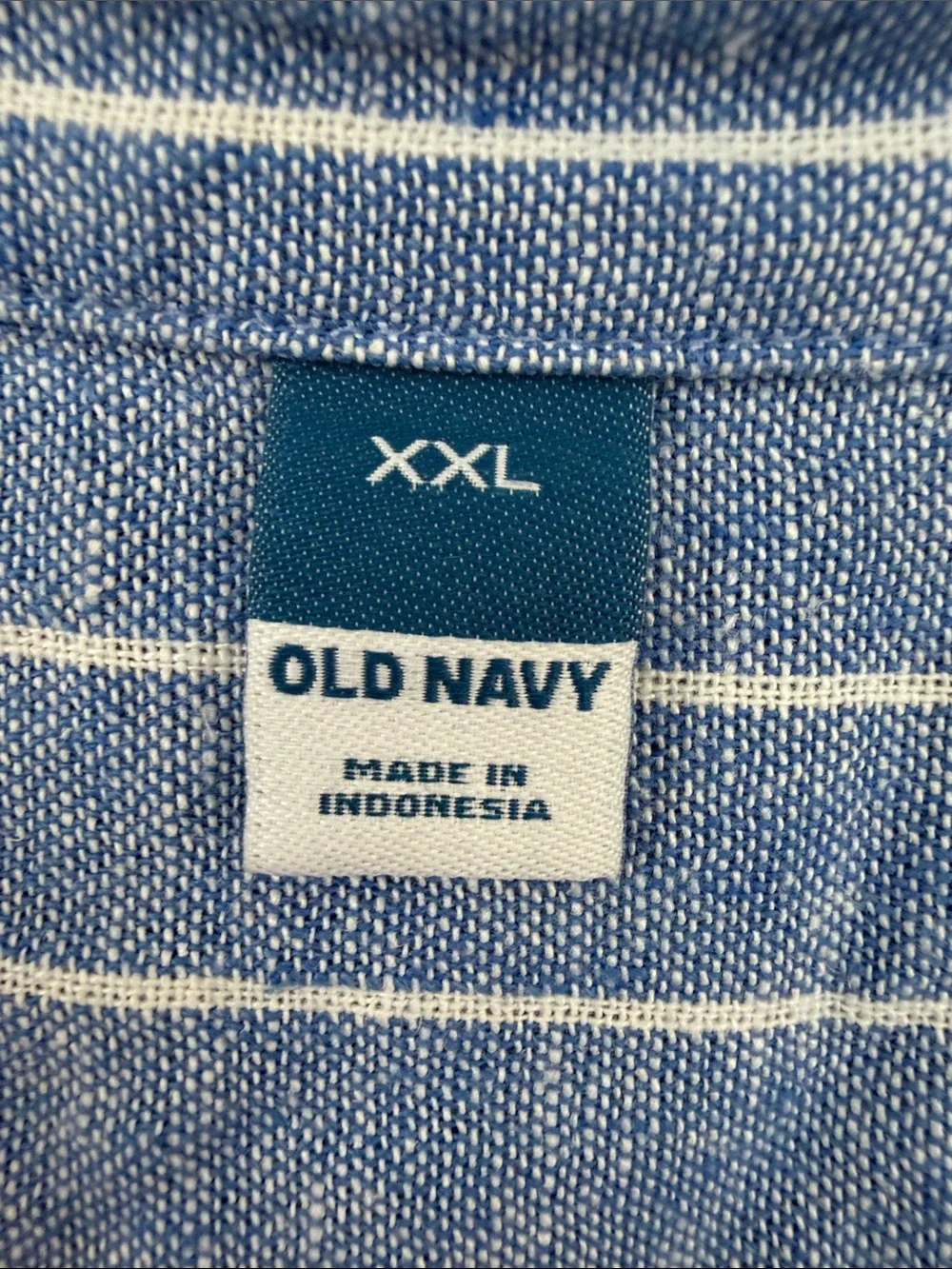 Old Navy | Dresses | Old Navy Blue And White Striped Buttondown Linen ...